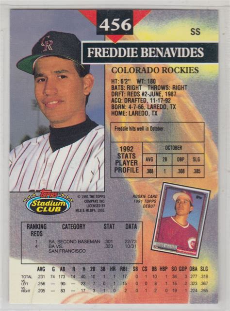 1993 Stadium Club Freddie Benavides 456 On Kronozio