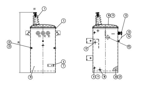 IEEE ANSI Overhead Installation Type Single Phase 15kva Pole Mounted