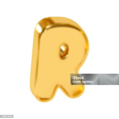 편지 R 편지 기호 금색 금속 스타일의 사실적인 3d 디자인 흰색 배경에 고립되어 있습니다 벡터 일러스트 레이 션 0명에 대한 스톡 벡터 아트 및 기타 이미지 Istock
