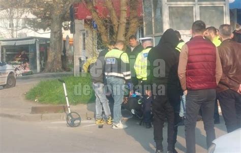 Accident rutier cu o motocicletă implicată în zona Spitalului Judeţean
