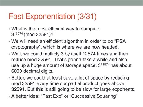 Ppt Fast Exponentiation 331 Powerpoint Presentation Free Download