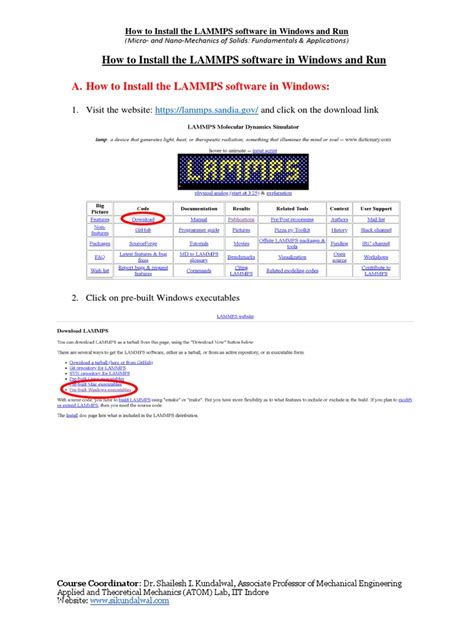 how to install the lammps software pdf computer file directory