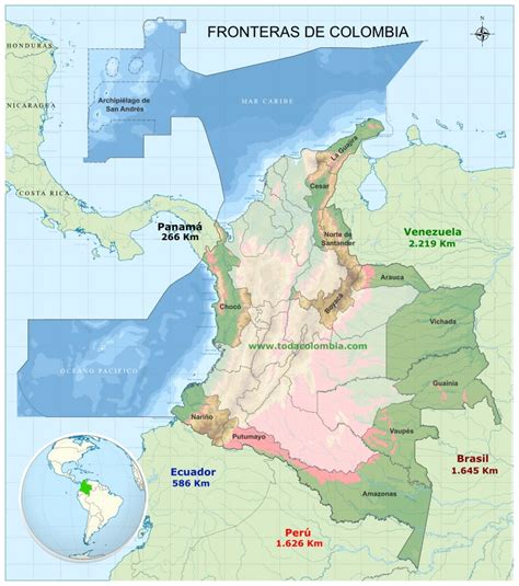Mapas De Colombia Mapa De Las Fronteras De Colombia Lights Crystal