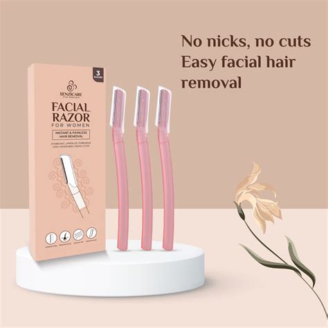Senzicare Reusable Face Razor For Women Facial Hair 3 Razors Senziwash