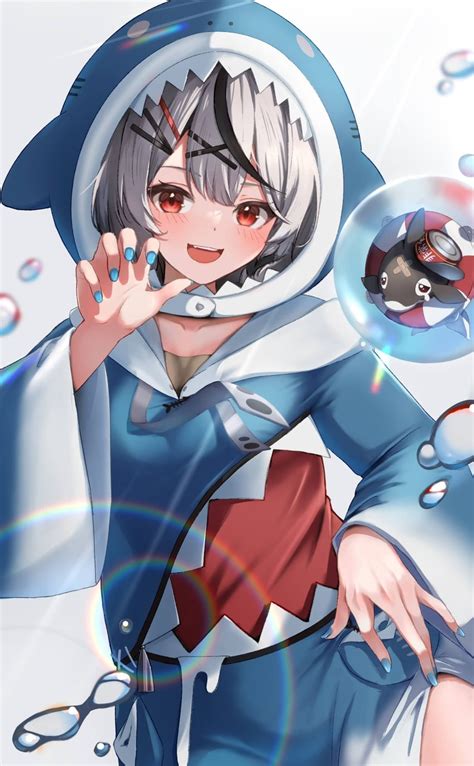 Gawr Gura Gawr Gura Sakamata Chloe And Inu Hololive And 1 More