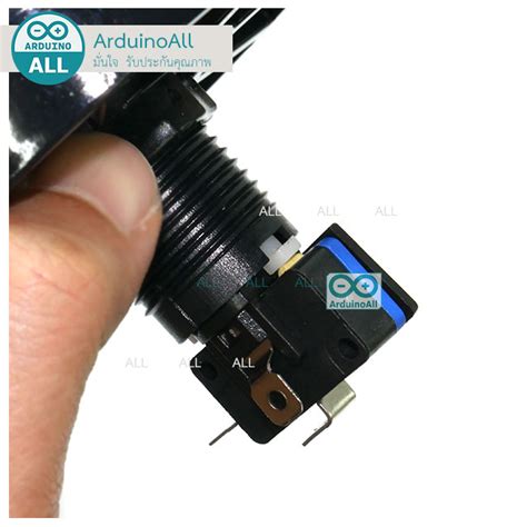 ปุ่มกดตู้เกม สวิตช์กดติดปล่อยดับขนาดใหญ่ 100mm พร้อมไฟ Led สีขาว Arduinoall ขาย Arduino ซื้อ