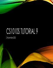 CS1010S Tutorial 9 Pdf CS1010S TUTORIAL 9 2 November 2020 MEMOIZATION