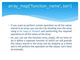 PHP Array Functions Pptx Programming Languages Computing