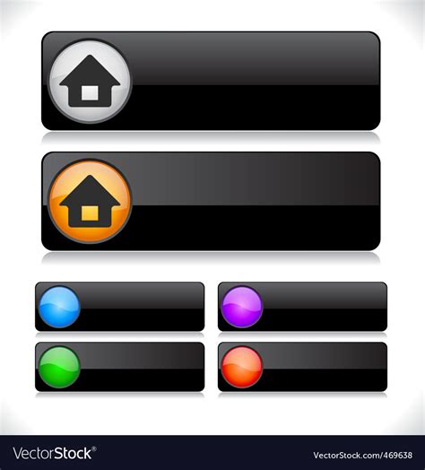 Website Template Buttons Royalty Free Vector Image