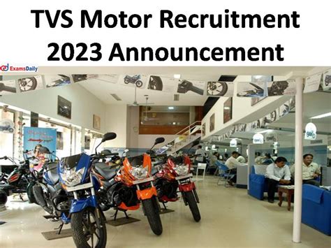 TVS Motor Recruitment 2023 Announcement Degree Holders Can Apply