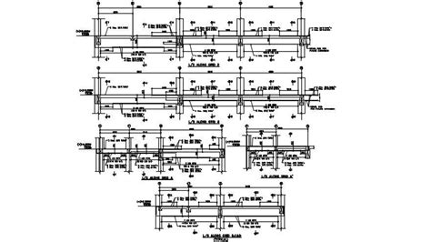 Main Plant Longitudinal Section View Of Beam Is Given In This 2d Autocad Dwg Drawing File