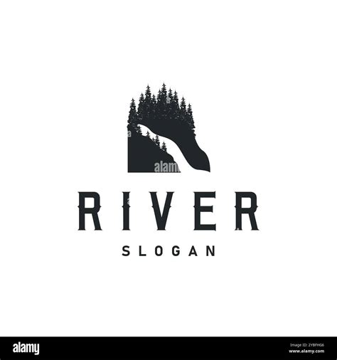 River Logo Creeks Simple Silhouette Inspiration Design River Flow