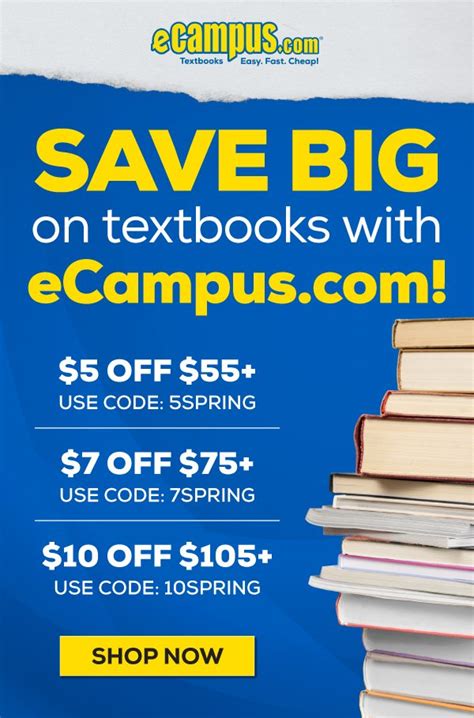 ECampus Get 10 Off Your Textbook Order Take Advantage Of Spring