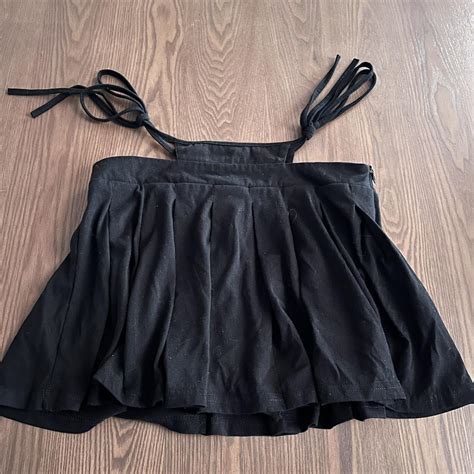 Dolls Kill Pleated Black Skort Great Preloved Depop