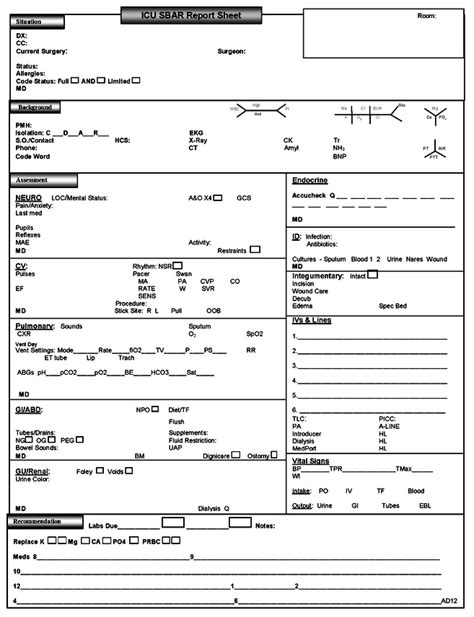 Icu Report Template Ablebionics