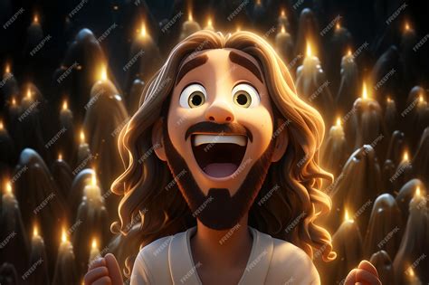 Premium Ai Image Cute Jesus Christ Animated Animated Expressions