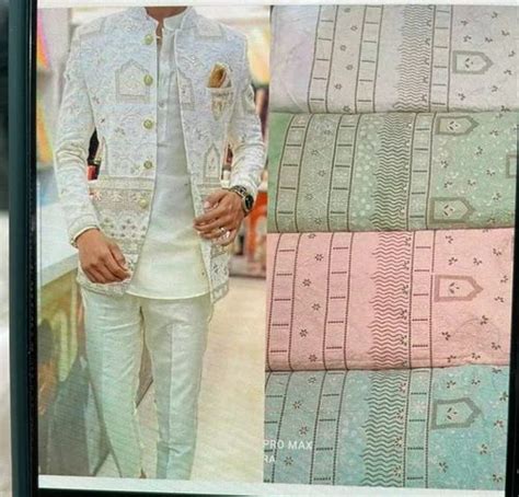 Velvet Embroidery Sherwani Fabric At Best Price In Surat By Shree Ram Fashion ID