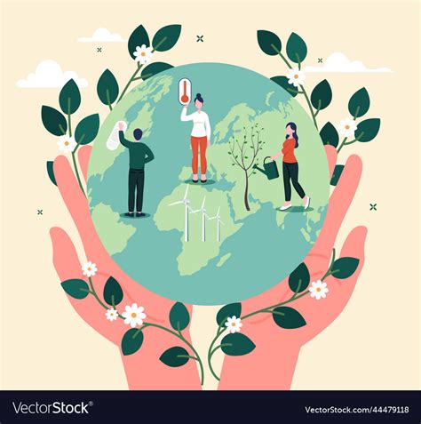 Save Planet Concept Royalty Free Vector Image Vectorstock