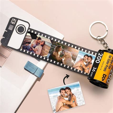 10 40 Photos Keychain Film Roll Personalized Camera Film Roll Etsy