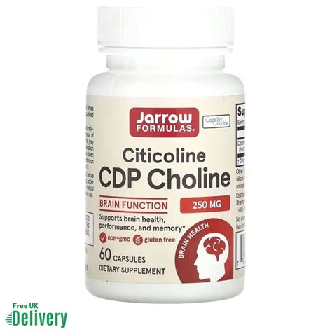 Jarrow Formulas Citicoline Cdp Choline 250mg 60 Caps Synergy Health