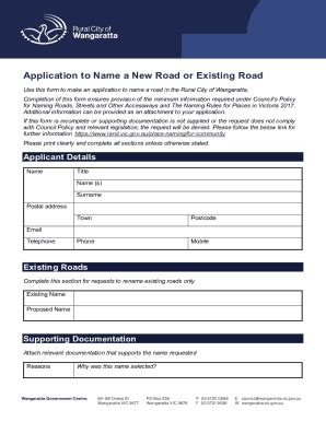 Fillable Online Fill Free Fillable Proposed Road Application Form PDF Form Fax Email Print