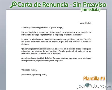 Modelo Carta De Renuncia O Baja Voluntaria Descarga 4 Plantillas