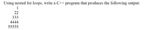 Solved Nested Loop C Language Please Easy Not Chegg