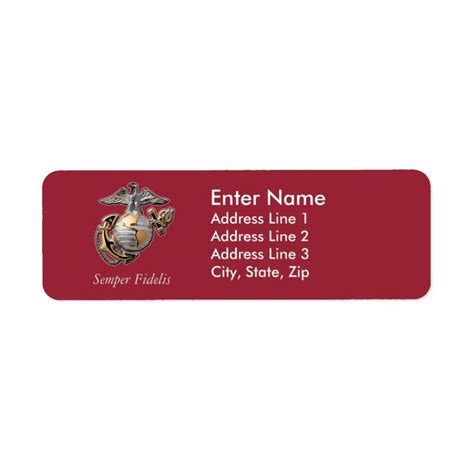 Usmc Return Address Labels Zazzle Return Address Labels Address