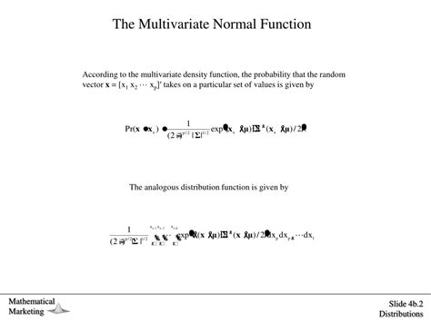 Ppt Chapter Part B The Multivariate Normal Distribution
