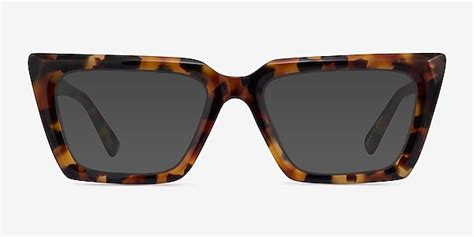 Yara Rectangle Tortoise Frame Prescription Sunglasses Eyebuydirect