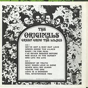 Originals Green Grow The Lilacslp Soul 1969 Usオリジナル盤 Exex