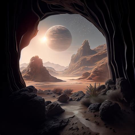 Premium Photo Illustration Of A Habitable Exoplanet Generative Ai