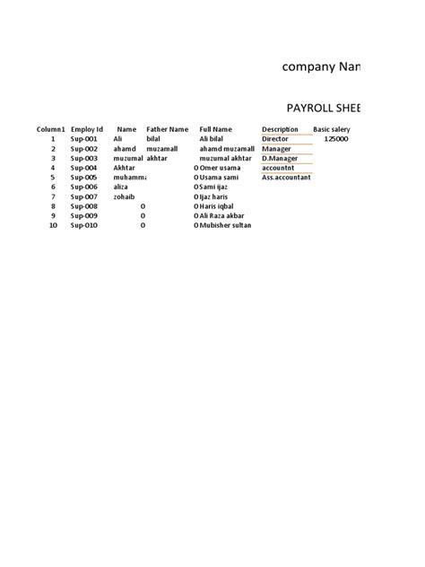 payroll pdf