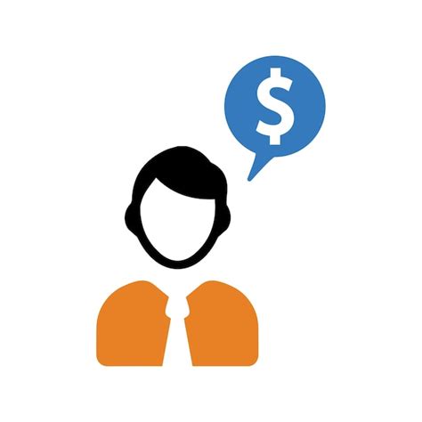 Premium Vector Money Chat Man Icon Glyph Style Vector Eps