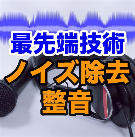 最先端ノイズ除去ソフトによる加工and修正致します 完全プロ仕様のノイズ除去技術！まずはご相談ください！
