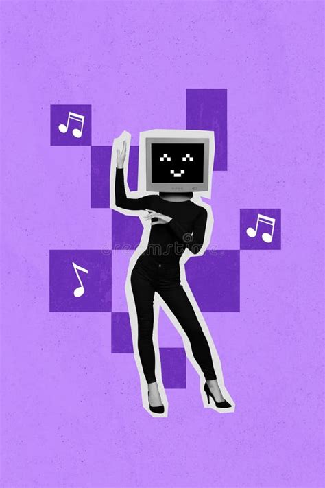 Photo Collage Cartoon Comics Picture Of Funny Funky Lady Smiling