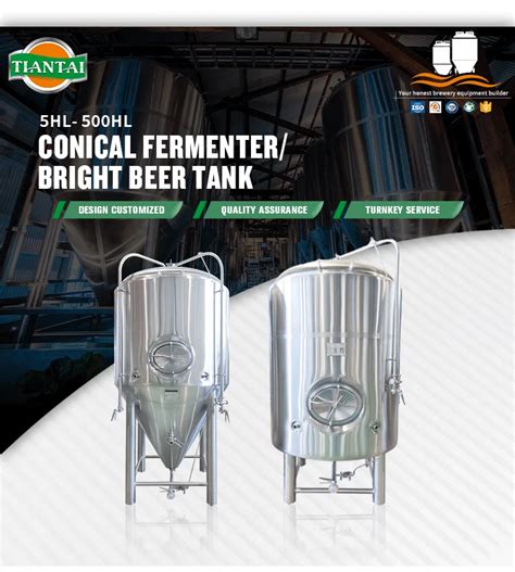 7 Bbl 800l 8hl Conical Jacketed Double Wall Beer Fermentation Tanks