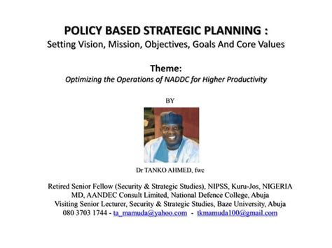 Policy Based Strategic Planning Pptx