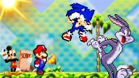 Sonic The Hedgehog Vs Bugs Bunny Sprite Art By D2thag23 On Deviantart