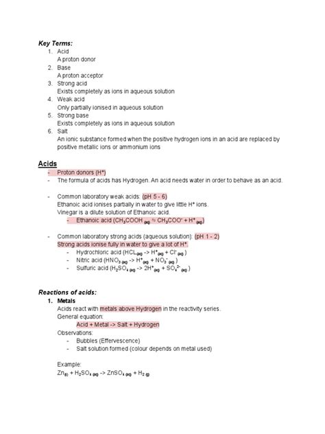 Chapter 11 Acids Bases And Salts Pdf Pdf Acid Salt Chemistry