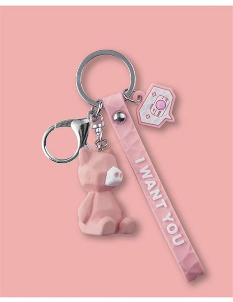 几何卡通钥匙链挂件创意汽车钥匙扣锁匙扣男士女士钥匙圈环包挂饰 天猫 花瓣网