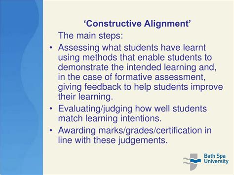 Ppt Constructive Alignment One Approach To Curriculum Development