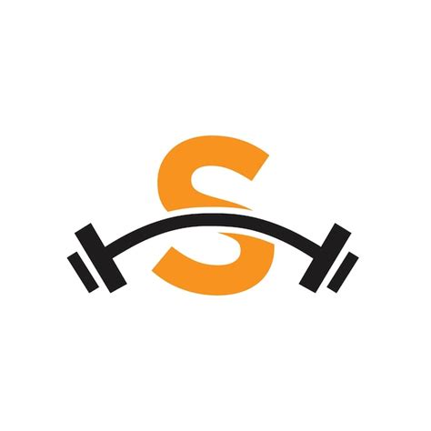 체육관 로고 디자인 S 글자 템플릿 S 글자 피트니스 클럽 운동 로고 프리미엄 벡터