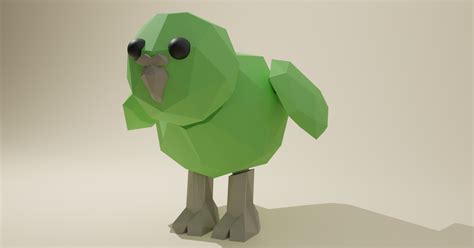 Articulated Low Poly Kākāpo Figure By Craftkiwidesigns Download Free