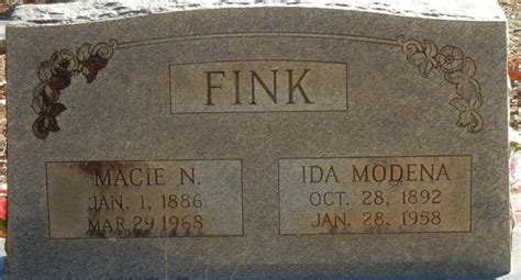 Macie Nicholas Fink 1886 1968 Mémorial Find A Grave