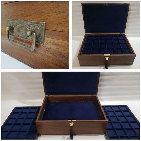 Wood Coin Display Box Etsy Uk