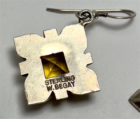 W BEGAY Vintage Navajo Native American Sterling Silv Gem