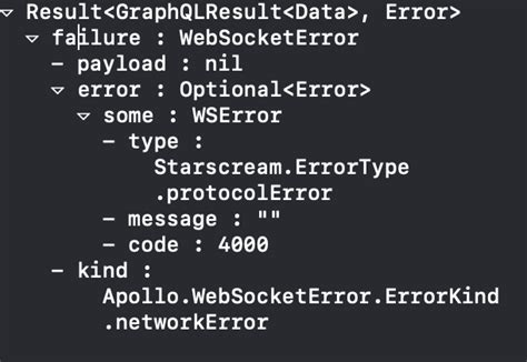 Apollo Websocket Gives 4000 Error · Issue 740 · Apollographqlapollo Ios · Github