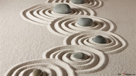 Zen Garden Sand And Rocks 4k Wallpaper Download