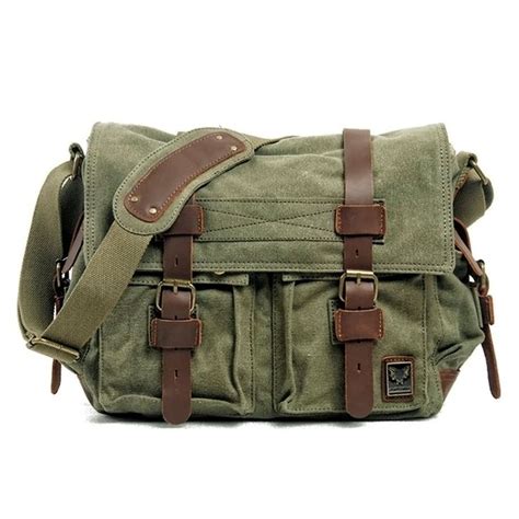 Bolsa Masculina Carteiro Lona Couro Bagypack Canvas Messenger Bag Messenger Bag Men